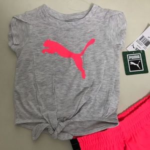 Puma | Matching Sets | Puma Girl Cute Neon Shorts Set | Poshmark